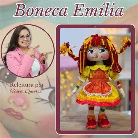 Boneca Emília Flavia Queiroz Hotmart