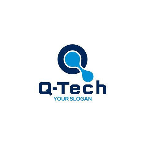 Q Tech Logo Design Vector Vector Art At Vecteezy