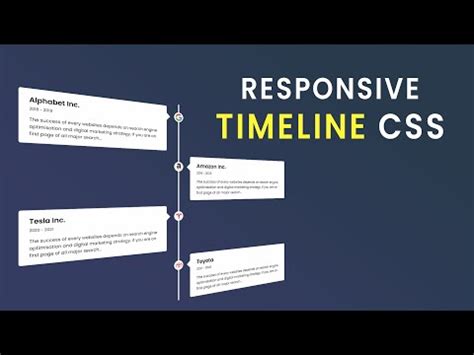 Create Timeline Design For Website Using Html Css Responsive Web Design