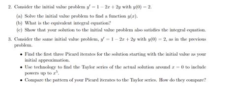 Solved Consider The Initial Value Problem Y X Y With Chegg