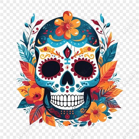 죽은 해골 만화 일러스트의 멕시코의 날 죽음의 날 여성 Png 일러스트 무료 다운로드 Lovepik