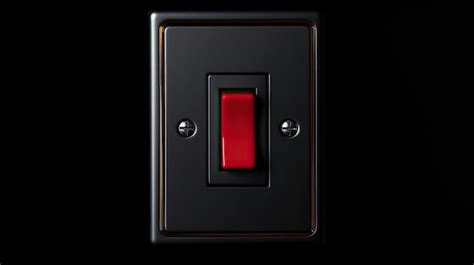 Premium AI Image A Black Electric Socket With A Red Light On The Top