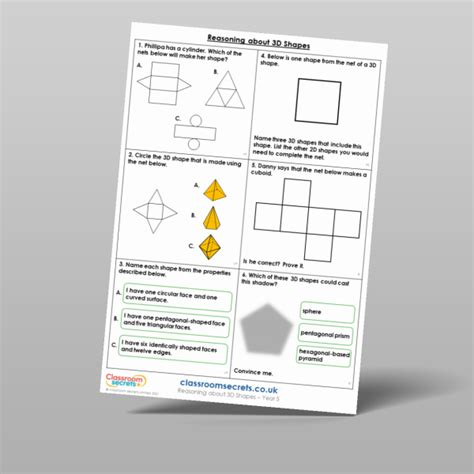 Year 5 Reasoning About 3d Shapes Mixed Activity Resource Classroom Secrets