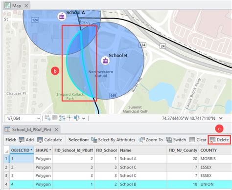 How To Remove Buffer Portions Overlapping Neighboring Parcels In