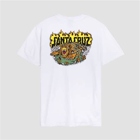 Santa Cruz Salba Tiger Redux T Shirt White