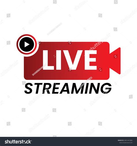 Live Stream Symbol Icon Play Button Stock Vector Royalty Free