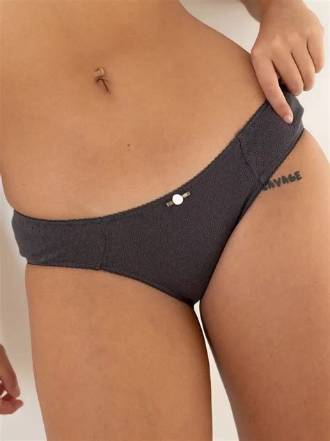 Bragas 100 Algodón Orgánico Color Gris De Clotsy Brand