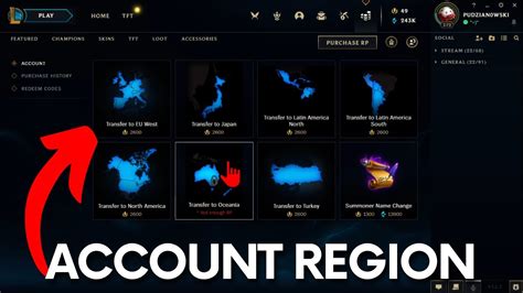 How To Change Region In League Of Legends Move Account To Other