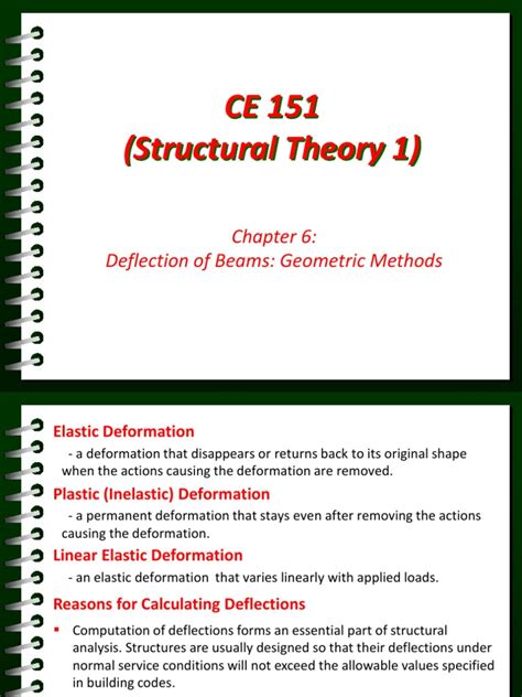 Ce 151 Chapter 6 Lecture Notes Pdf Bending Beam Structure