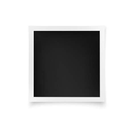 Square Photo Frame White Image Blank With Shadow Isolated On White Background Vector