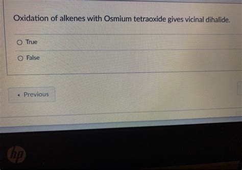 Solved Oxidation Of Alkenes With Osmium Tetraoxide Gives