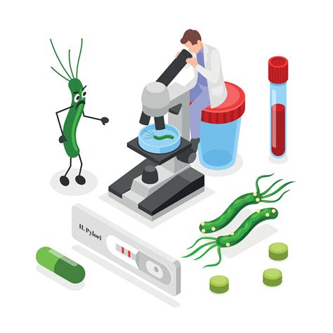 Helicobacter Pylori Isometric Design Concept 31983769 Vector Art At