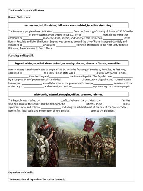 The Rise Of Classical Civ In 6 Pdf Roman Empire Ancient Rome