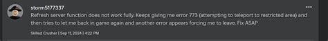 Recent Increase In Failed Teleports Error Code 773 And 279 Engine Bugs Developer Forum