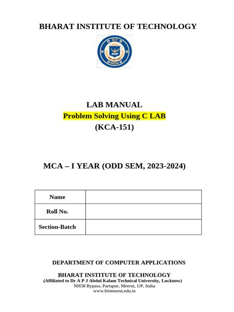 C Lab Manual Pdf
