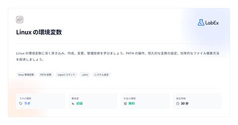 Linux 環境変数：基礎から高度な使い方まで Labex