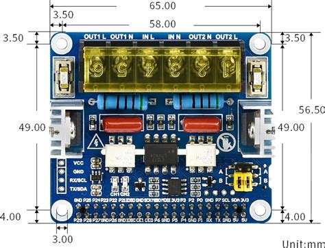 Шилд двухканального симисторного регулятора мощности 2 CH Triac HAT для Raspberry Pi купить в