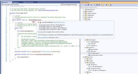 Why The Namespace Can Not Be Found In Maui Playforms But Still Compile