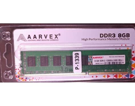Aarvex Desktop Ram 8 Gb Ddr3 1600mhz Ddr3 Random Access Memory Ddr3 रैम Broot Compusoft Llp