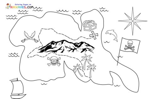 Treasure Map Coloring Pages