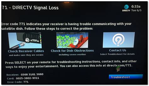 Fix DirecTV Error Code 771 Signal Loss