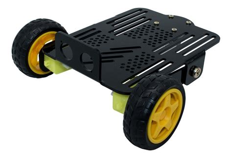 Kit Chassi 2wd Ps Preto Robô Carrinho 2 Rodas Sv Usps02 Mercado Livre