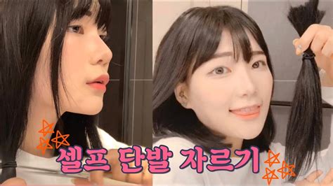 셀프단발 자르기💇🏻‍♀️ 이제 여름이니까 기분 전환하자~ Youtube