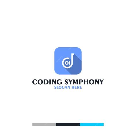 Premium Vector Coding Symphony With Tone Symbol Logo Design