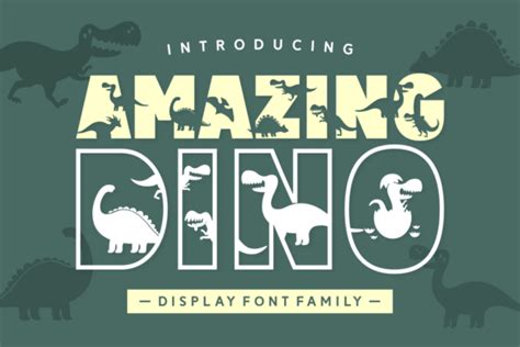 Amazing Dino Font Digital Font Download
