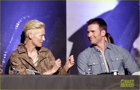 Tilda Swinton And Chris Evans Snowpiercer Seoul Press Conference