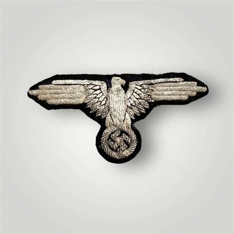 Waffen Ss Officers Bullion Sleeve Eagle Ww2 Militaria
