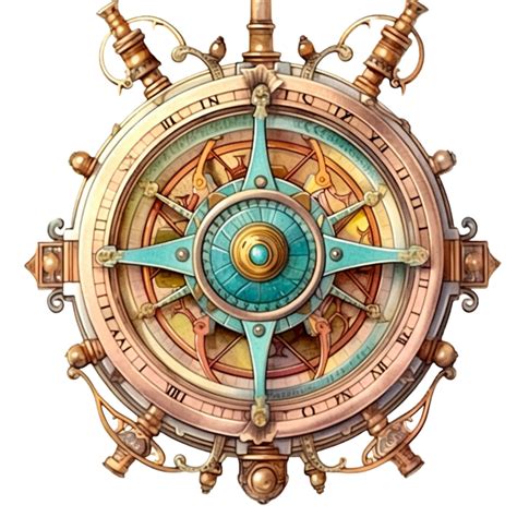 Steampunk Compass Clipart Bundle High Resolution Png Files Instant