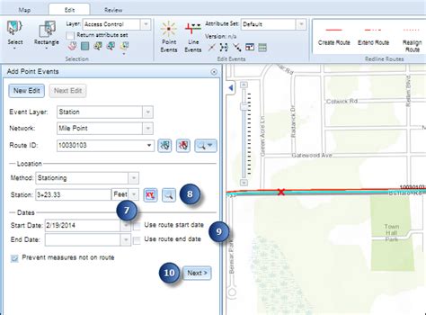 Adding Point Events By Station Measures—event Editor For Roads And
