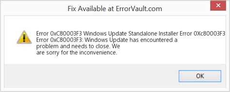 How To Fix Error XC F Windows Update Standalone Installer Error Xc F Error