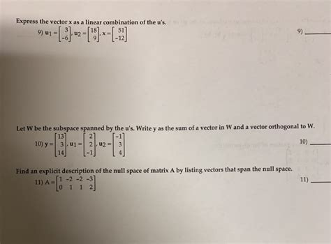 Solved Express The Vector X As A Linear Combination Of The Chegg Com