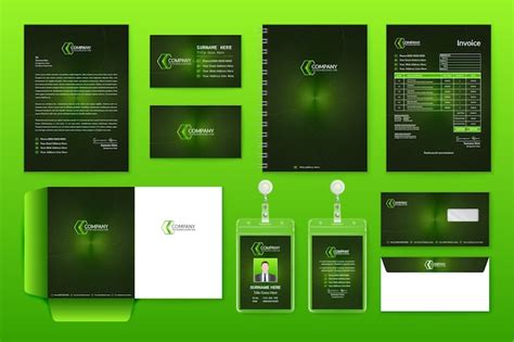 Premium Vector Sci Fi Interface Stationary Template