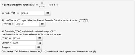 Solved 1 Point Consider The Function Fx Vx 6 A