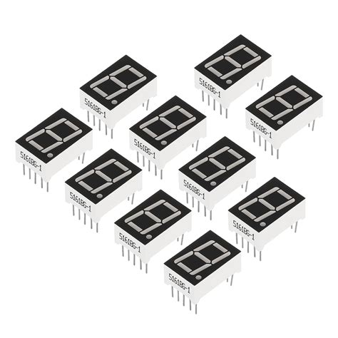 Amazon Com PATIKIL LED Display Digital Tube 20 Pack Common Anode 7 Segment 10 Pin 1 Bit 2 1V 0