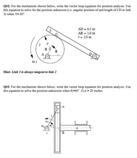 Q 2 For The Mechanism Shown Below Write The Vector Chegg Com