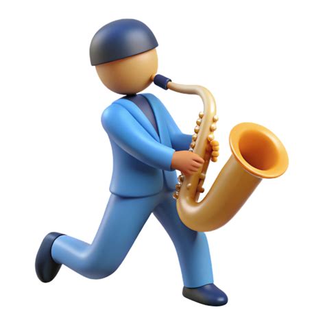 Distinguished Rustic Silhouette Of A Playing Saxophone Clean Lines Flat Color With Scalable