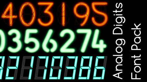 Analog Digits Font Pack Volume 1 By Speak The Sky