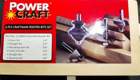 Powercraft 6pcs Craftmans Router Bits Set Original Heavy Duty Lazada Ph