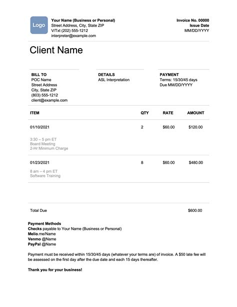 Invoicing The Kyle Duarte Company