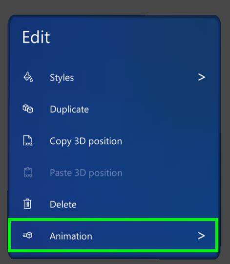 Modifier Les Options Danimation Dun Modèle 3d Dans Lapplication Dynamics 365 Guides Hololens