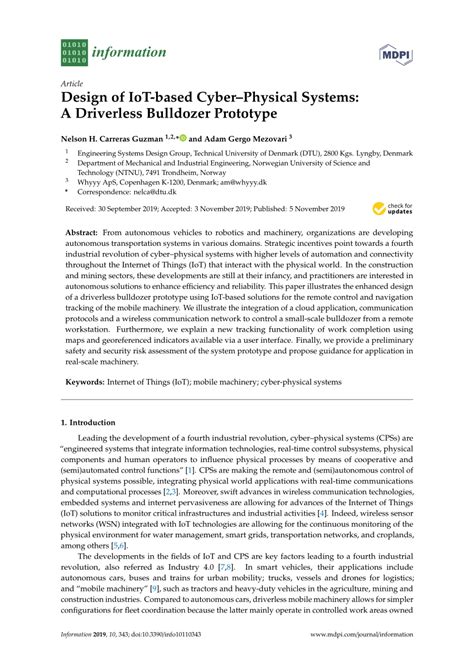pdf design of iot based cyber physical systems a driverless