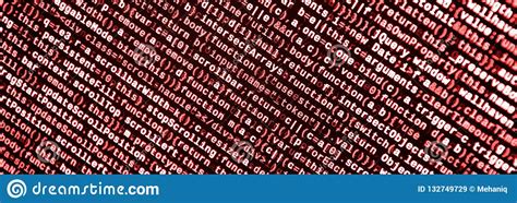 Writing Programming Code On Laptop Digital Binary Data On Computer Screen Stock Image Image