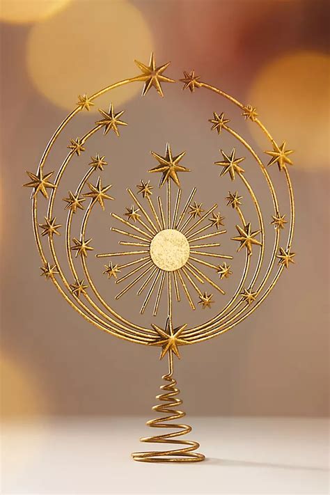 Hedy Celestial Gold Metal Tree Topper Anthropologie