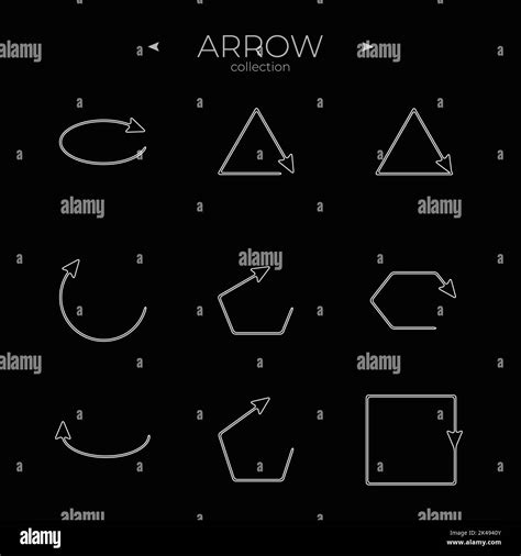 Line Arrow Icon Set Universal Arrow Icon Arrow Basic Ui Elements For