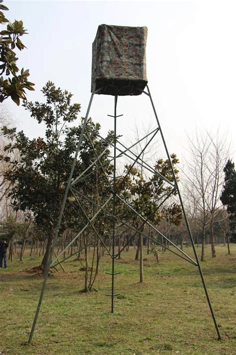 Hunting Tree Stands Aluminum Tripod Tree Stand With Camo Blind Buy