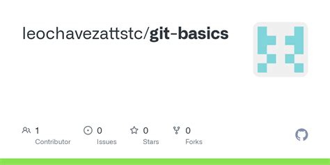 Github Leochavezattstc Git Basics